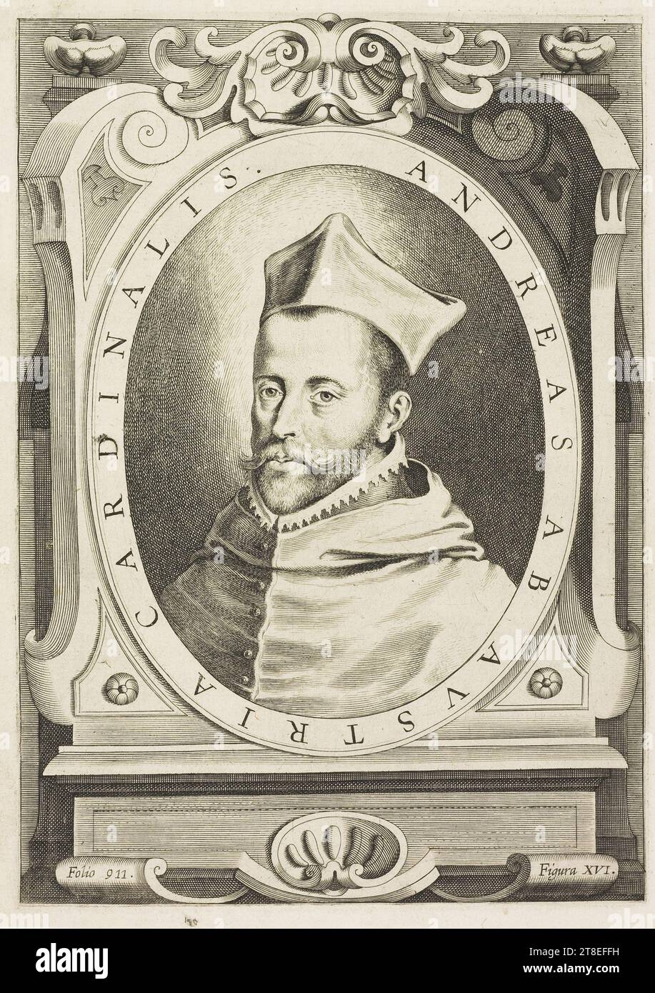 ANDREAS AB AVSTRIA CARDINALIS. Folio 911. Figura XVI Stock Photo - Alamy