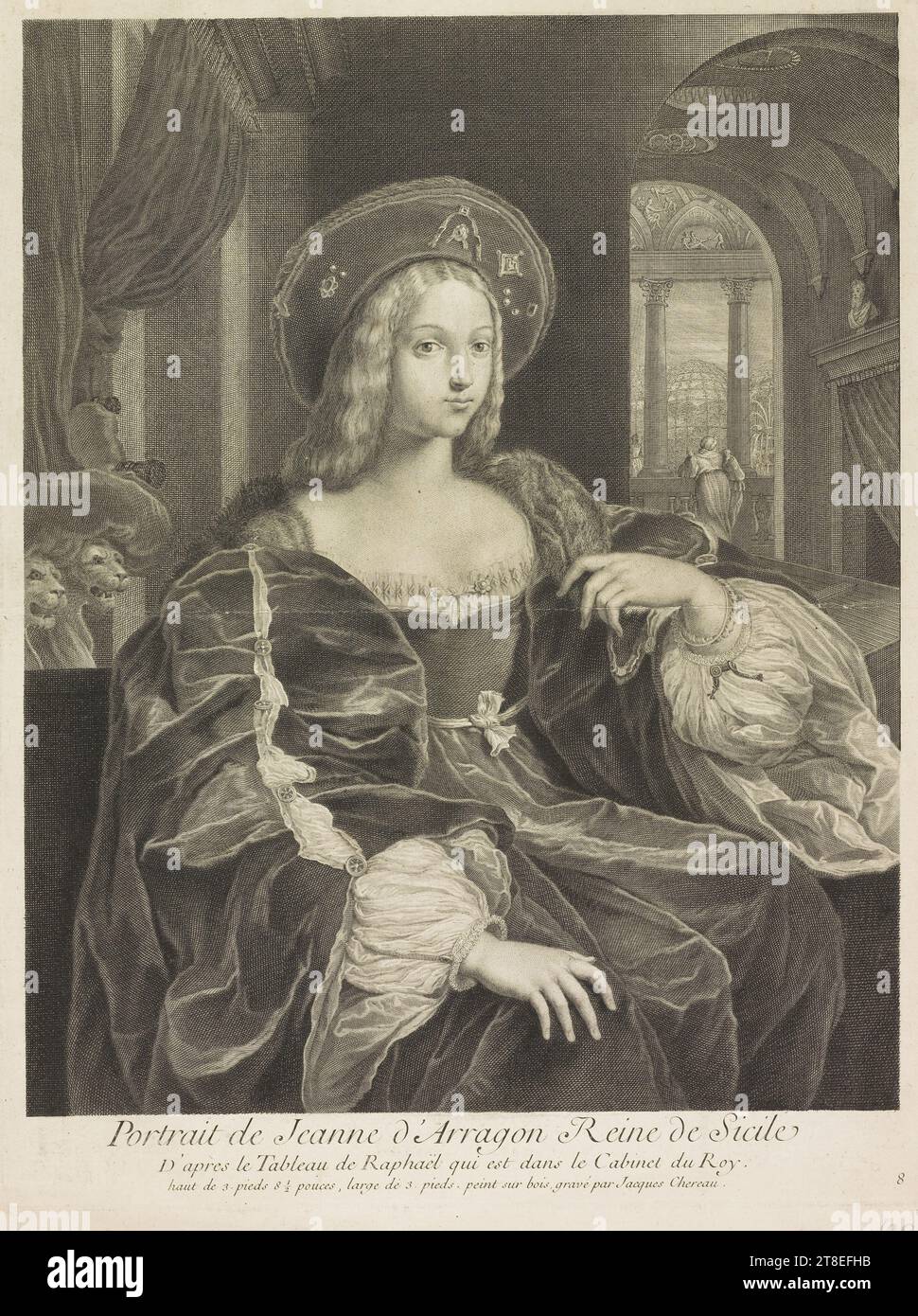 Portrait of Jeanne d'Arragon Queen of Sicily According to the Painting ...