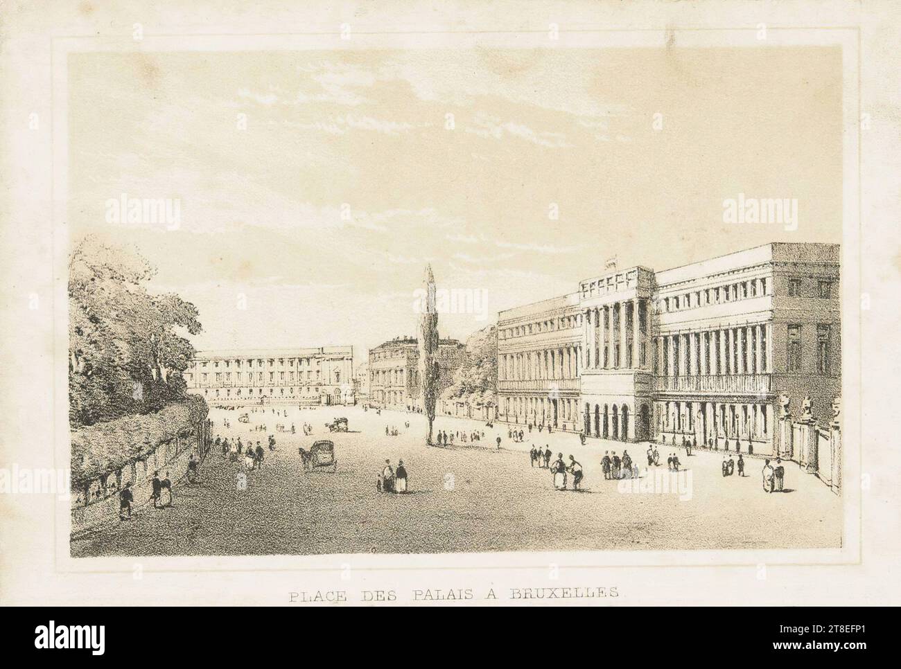 The 'Dutch' facade of the Royal Palace in Brussels and in the background the palace of Crown ...