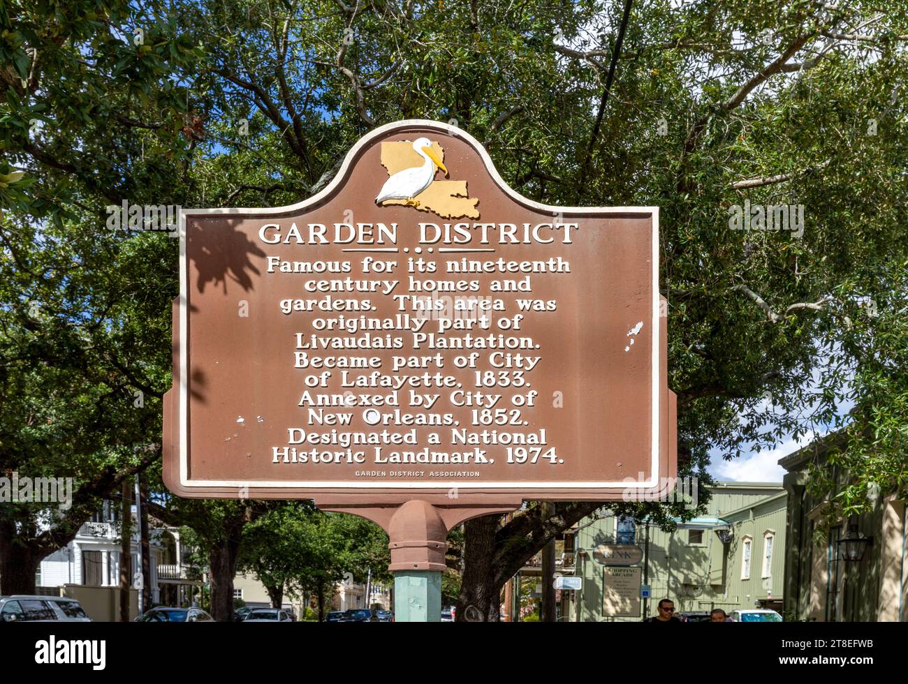 New Orleans; USA - October 26, 2023: New Orleans Garden District Sign ...