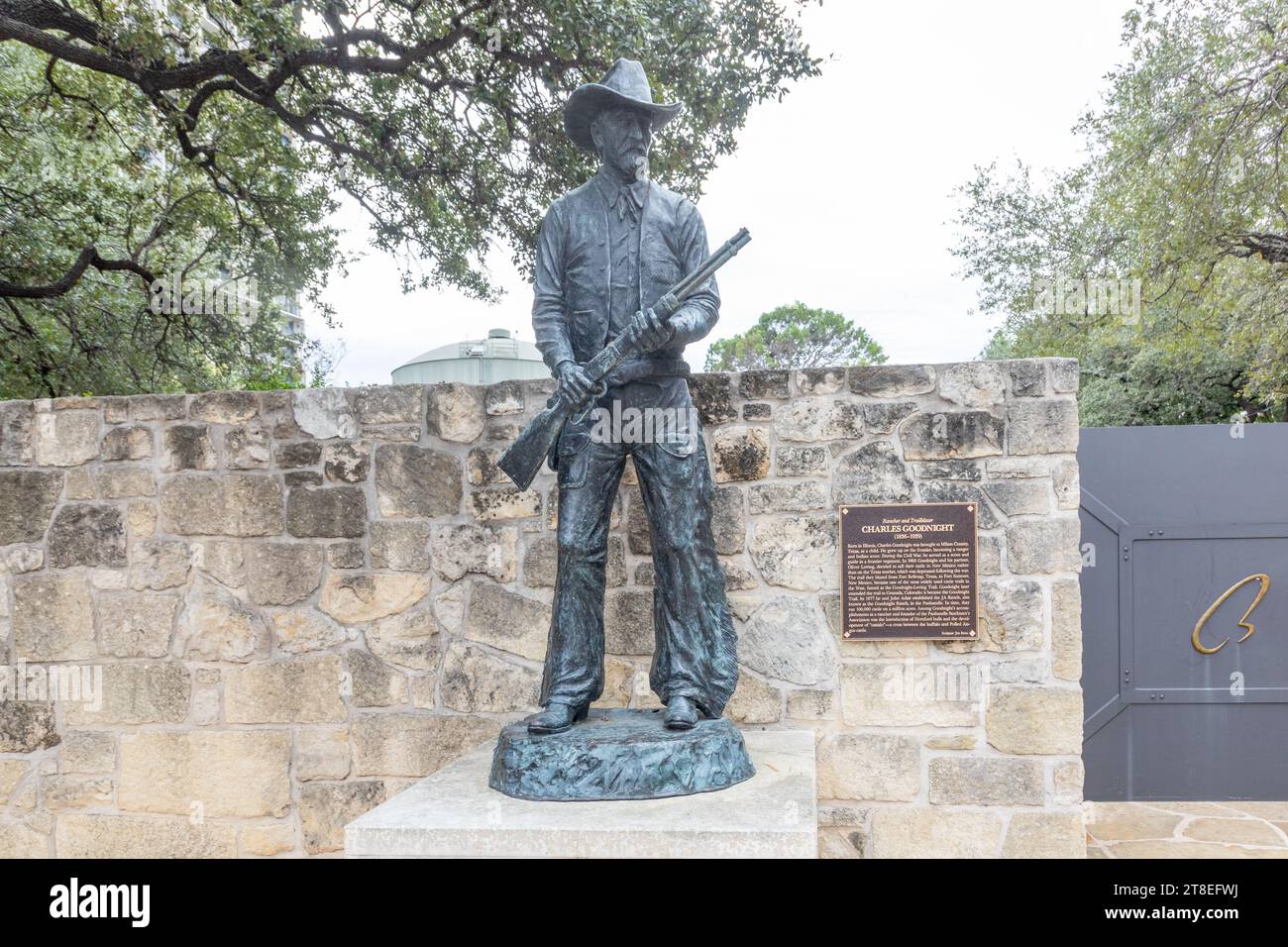 San Antonio, USA - October 31, 2023: statue of Charles Goodnight, also ...