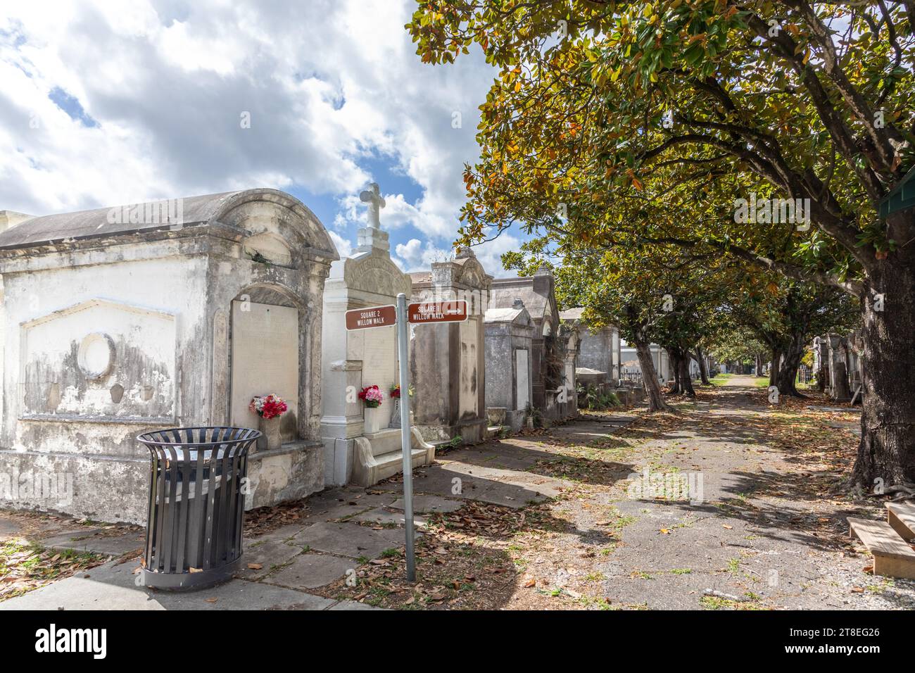 New Orleans; USA - October 25, 2023: Grave site at the Saint Louis ...