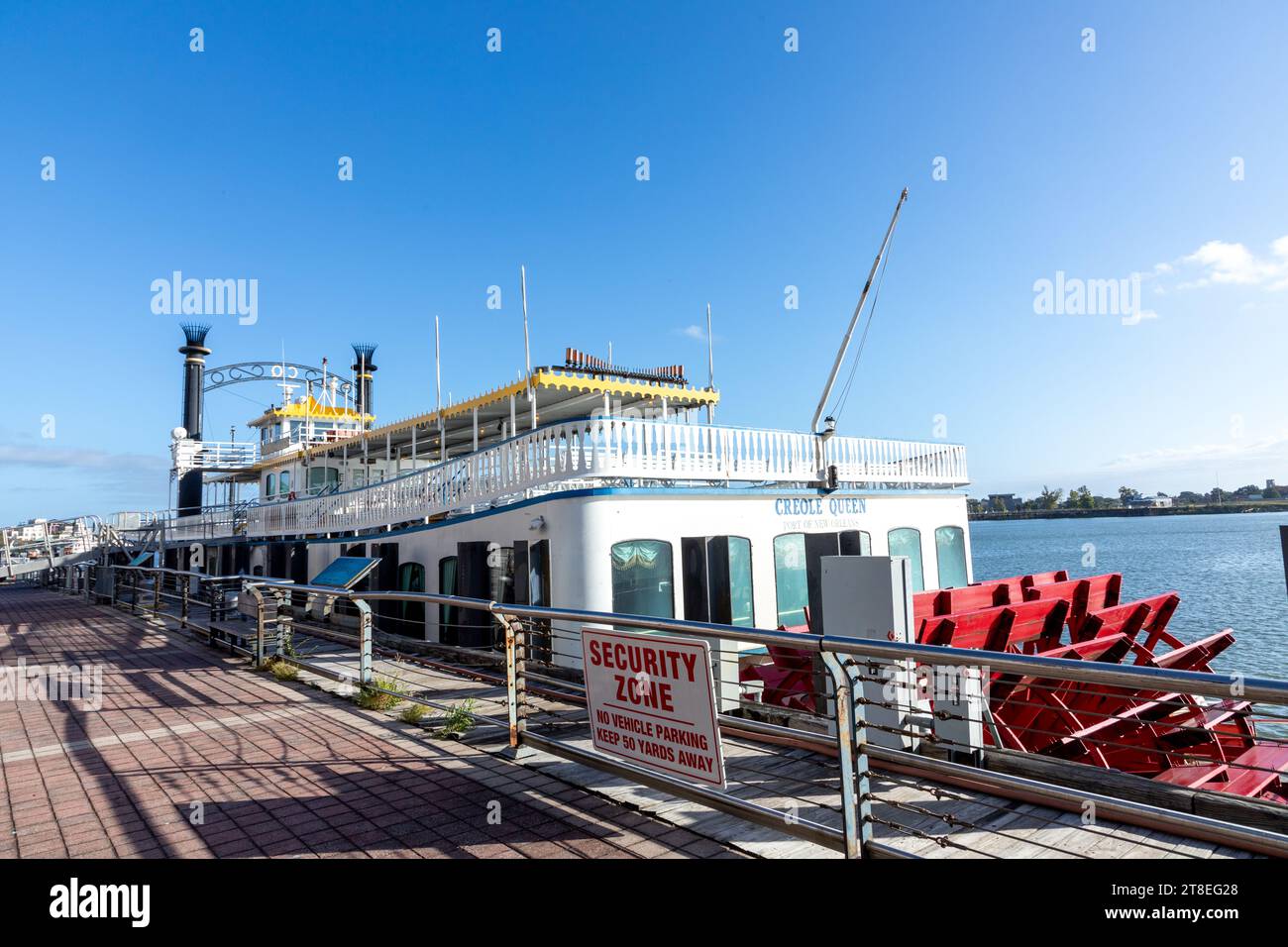 New Orleans, USA - October 24, 2023: Steamboat creole queen at the pier ...