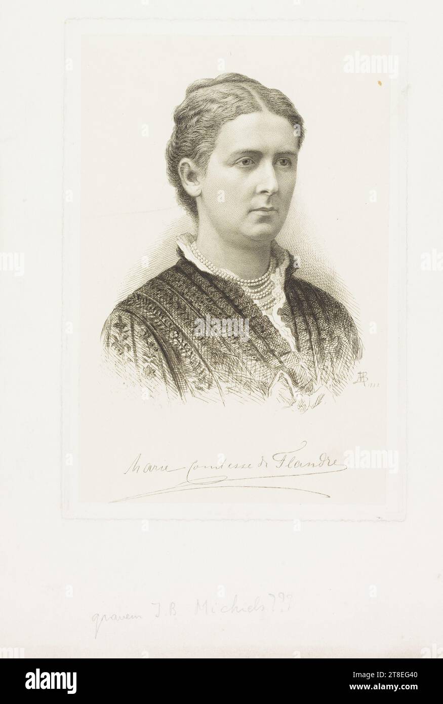 [JBM] monogram 1882. Mary Countess of Flanders Stock Photo - Alamy