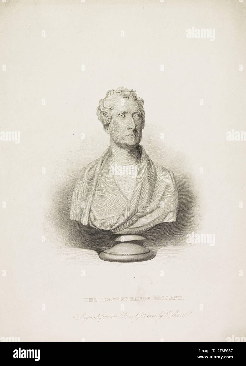 THE HON.BLE MR. BARON BOLLAND. Engraved from the Bust by Sievier by C ...