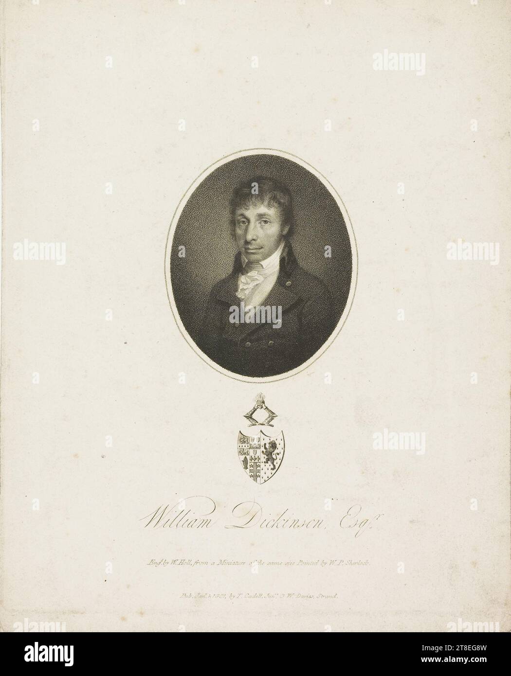 William Dickinson, Esqr,. Engd by W.Holl, from a Miniature of the same size Painted by W.P ...
