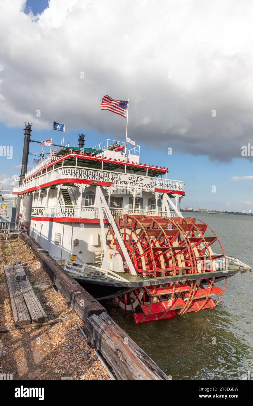 New Orleans, USA - October 24, 2023: Steamboat city of new orleans at ...