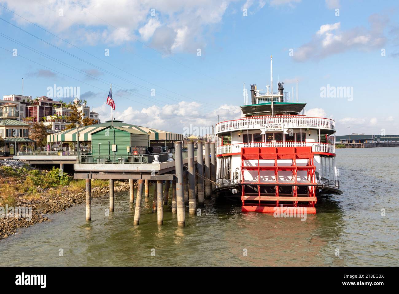 New Orleans, USA - October 24, 2023: Steamboat Natchez before its daily ...