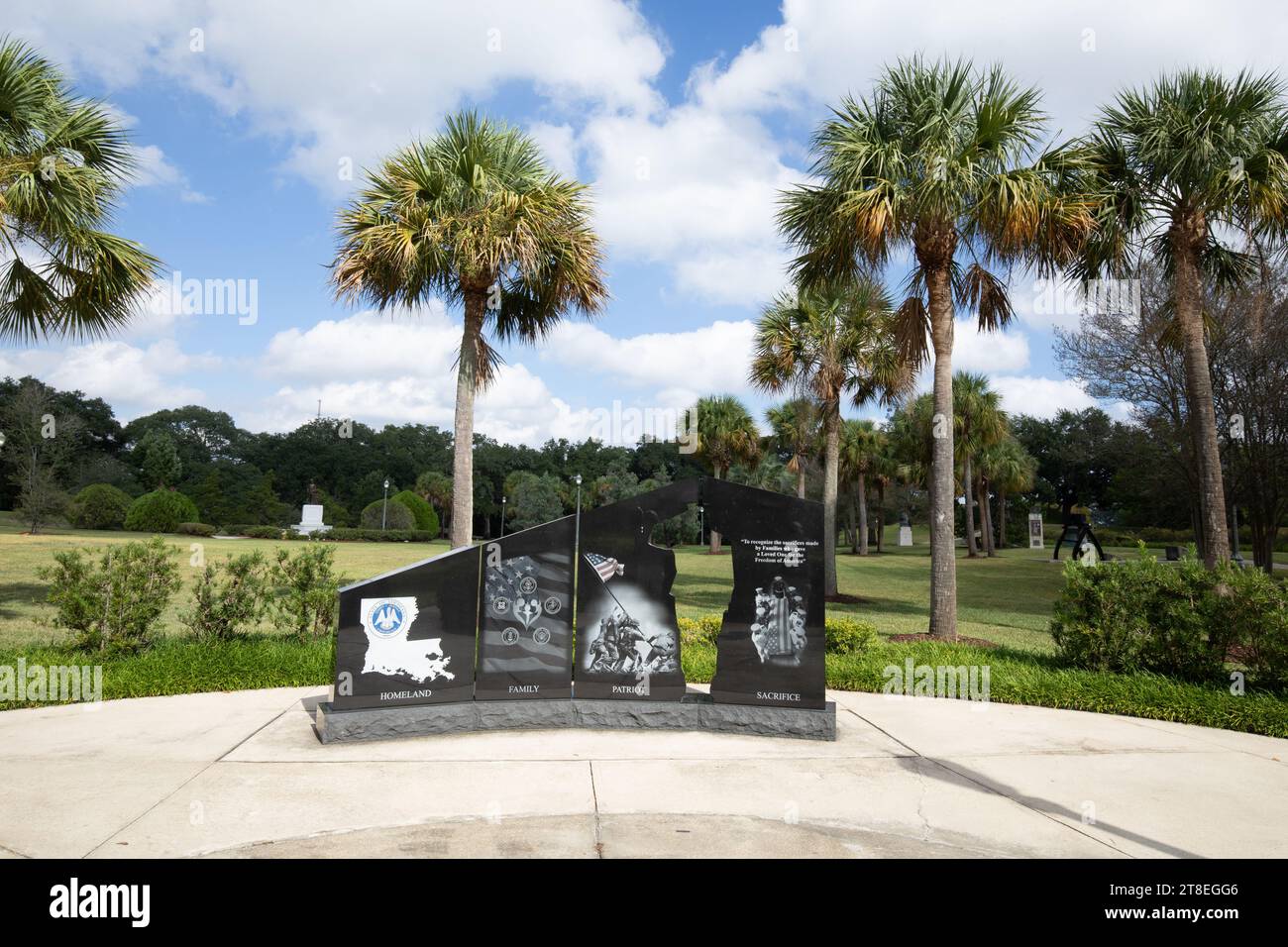 Baton Rouge, USA - October 24, 2023: memorial at Lousiana Veterans ...