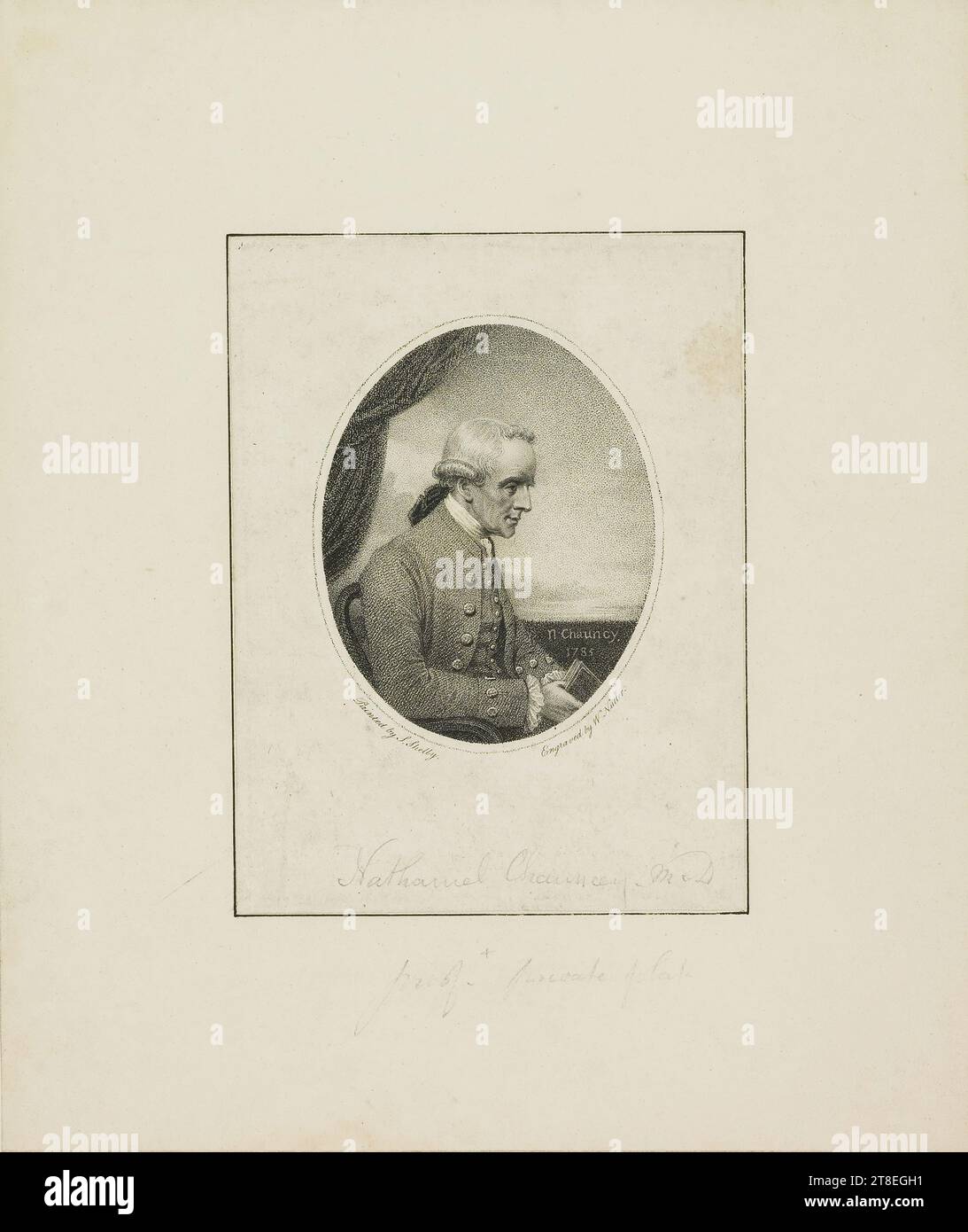 Cut-out representation attached to support, frame drawn around this in ...