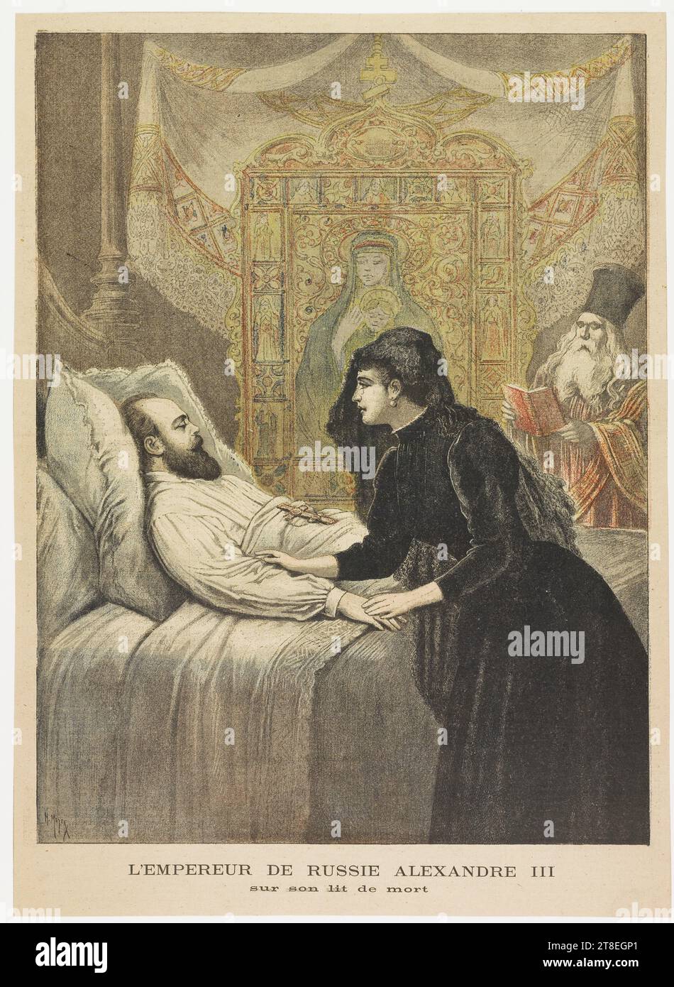 newspaper page, reverse side printed. H. Meyer. THE EMPEROR OF RUSSIA ...