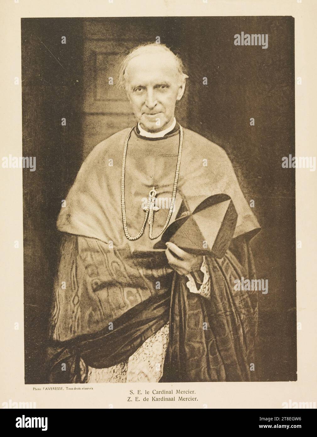 Photo FAVERESSE, All rights reserved. H.E. the Cardinal Mercier. H.E ...