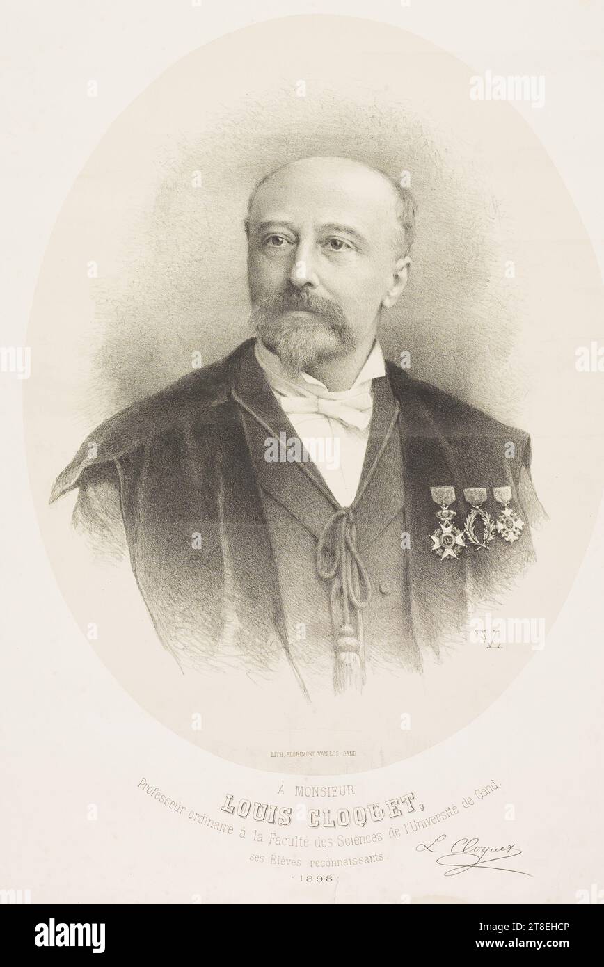FVL. monogram. LITH. FLORIMOND VAN LOO, GAND. TO MR. LOUIS CLOQUET ...