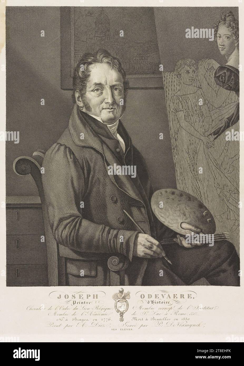 JOSEPH ODEVAERE, Painter of History, Knight of the Order of the Lion ...