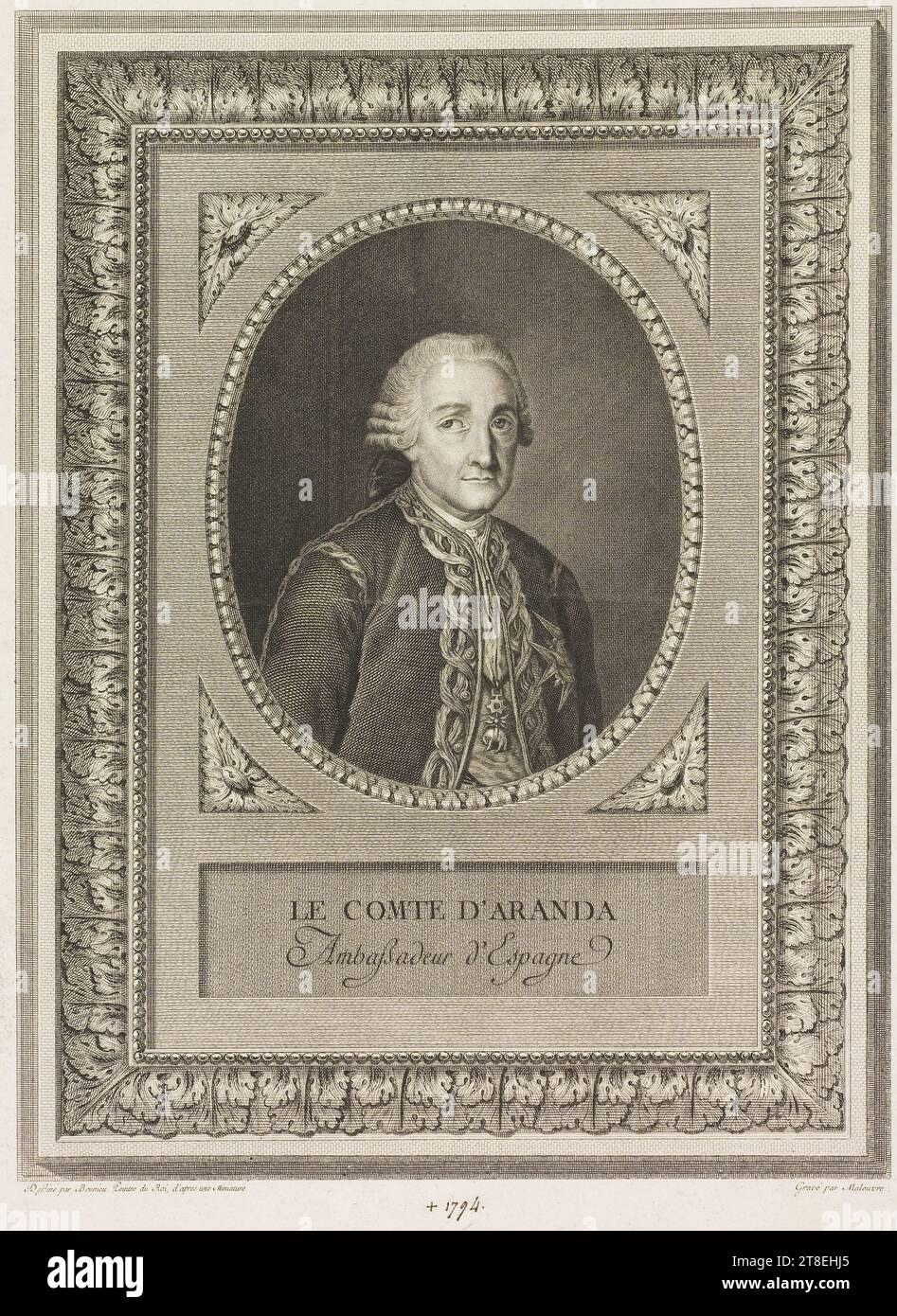 THE COUNT OF ARANDA Ambassador of Spain. Drawn by Bonieu Painter of the ...