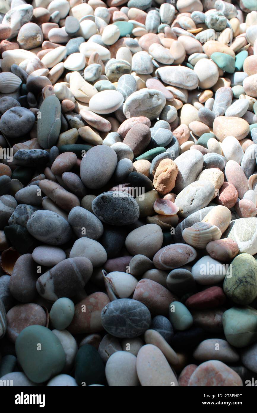 Light Area And Dark Area On A Smooth Rocks At Morning Sunrise Vertical ...