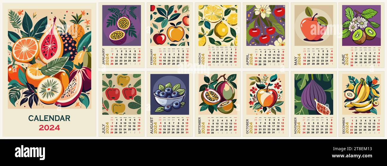 Wall monthly calendar vector template for 2024 Stock Vector Image & Art ... Wall monthly calendar vector template for 2024 Stock Vector Image & Art ...