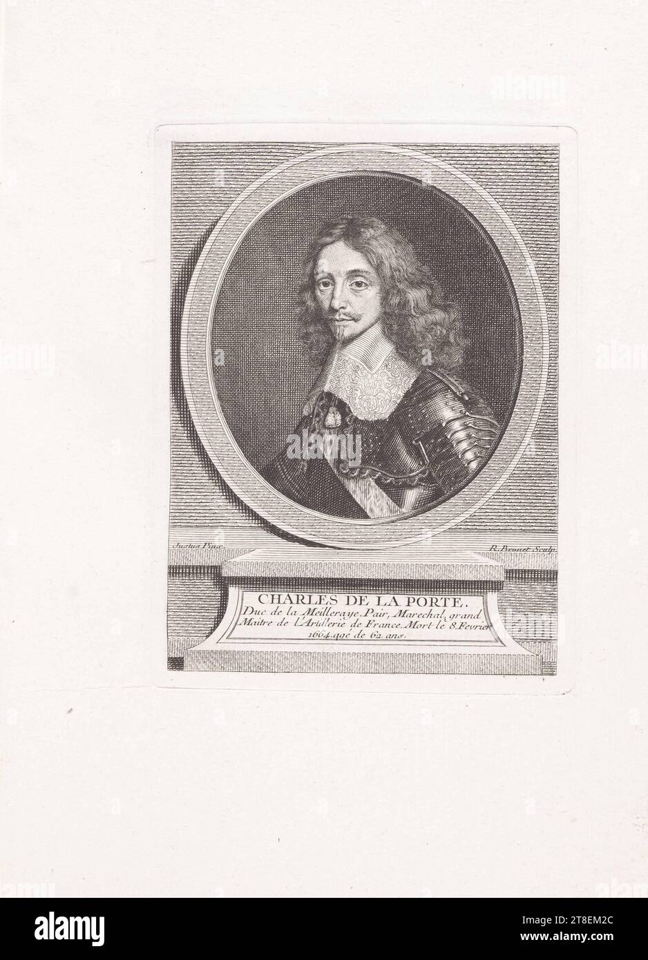 Justus Pinx. R. Brunet Sculp. CHARLES DE LA PORTE. Duke of la ...