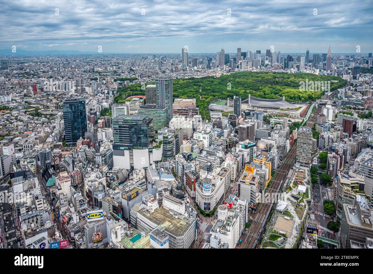 Tokyo skyline overlooking Shibuya and Shinjuku Stock Photo - Alamy