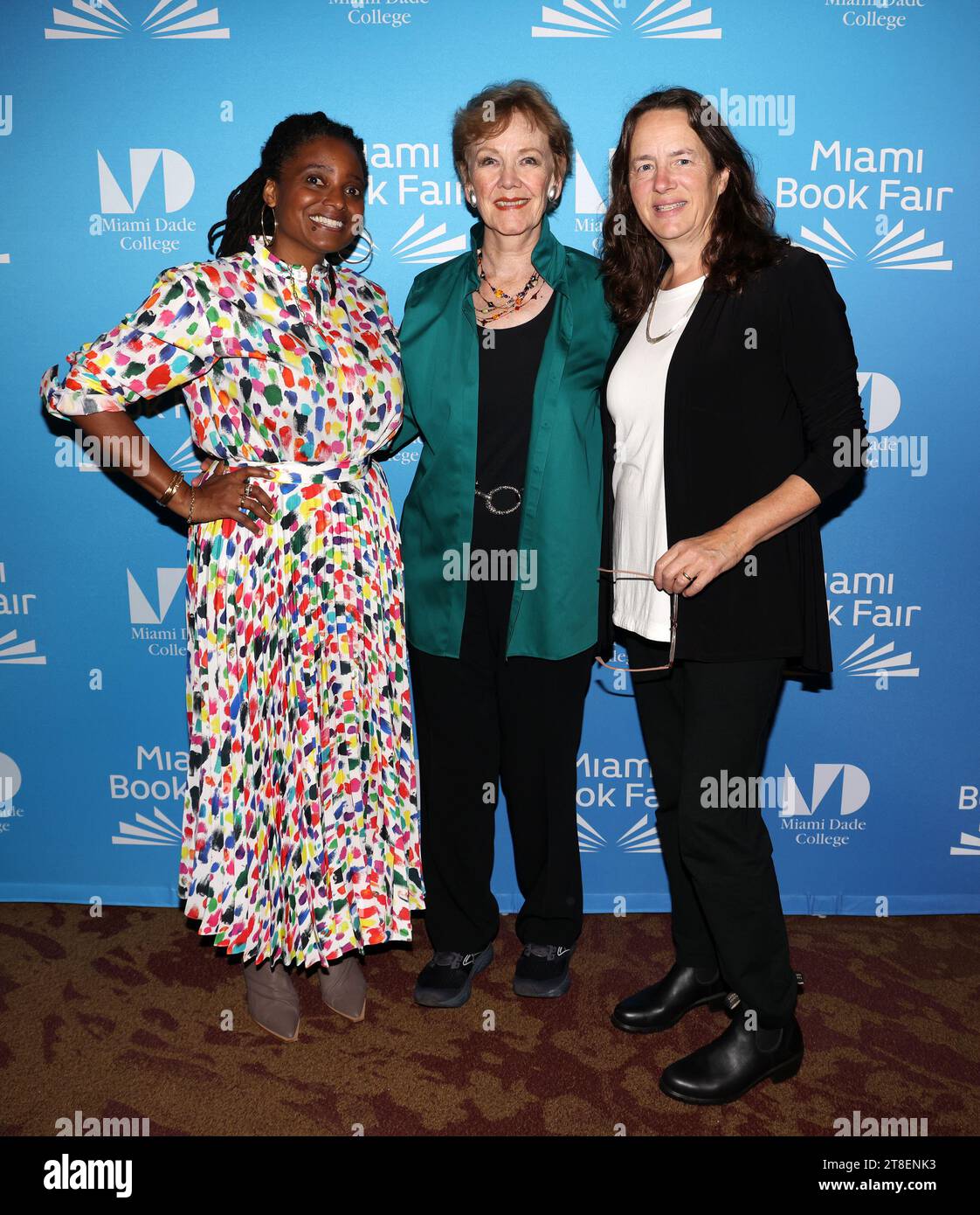 MIAMI, FL-NOV 18: Author Tracy K. Smith (L) and author Heather Cox ...
