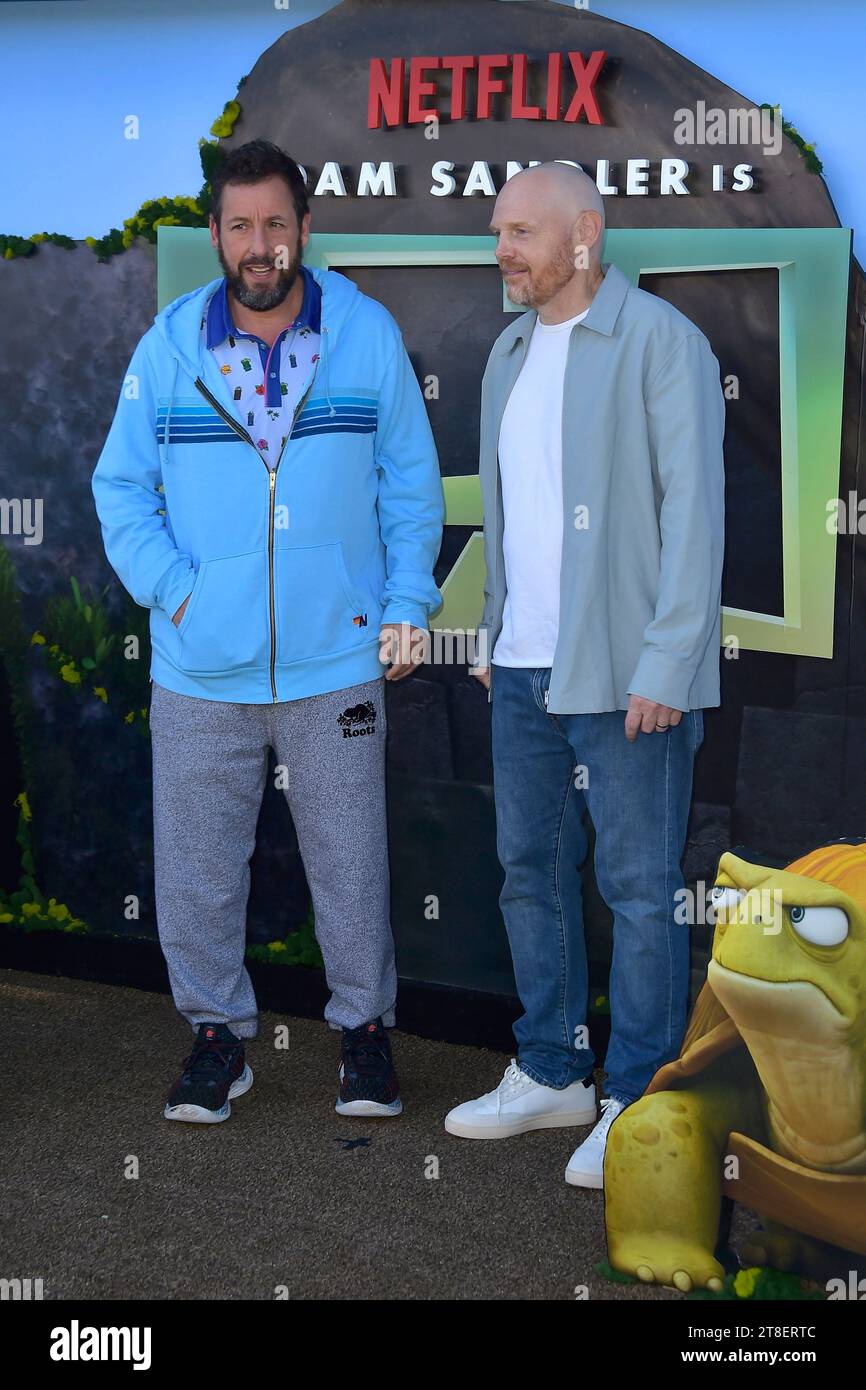 Adam Sandler und Bill Burr bei der Premiere des Netflix Animationsfilms 'Leo' im Regency Village ...