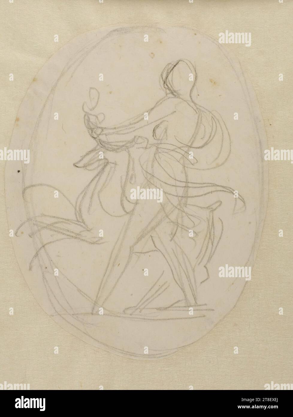 Diana with Her Hind, Bertel Thorvaldsen, 1770-1844, Drawing, Paper ...
