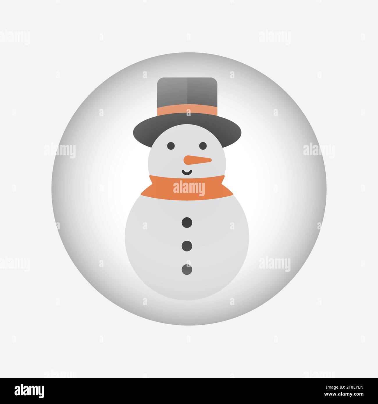 Snowman on festive christmas Stock Vector Images - Alamy