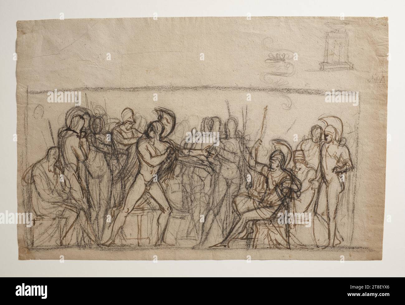 Agamemnon's Fight with Achilles. Baptismal Font, Bertel Thorvaldsen ...