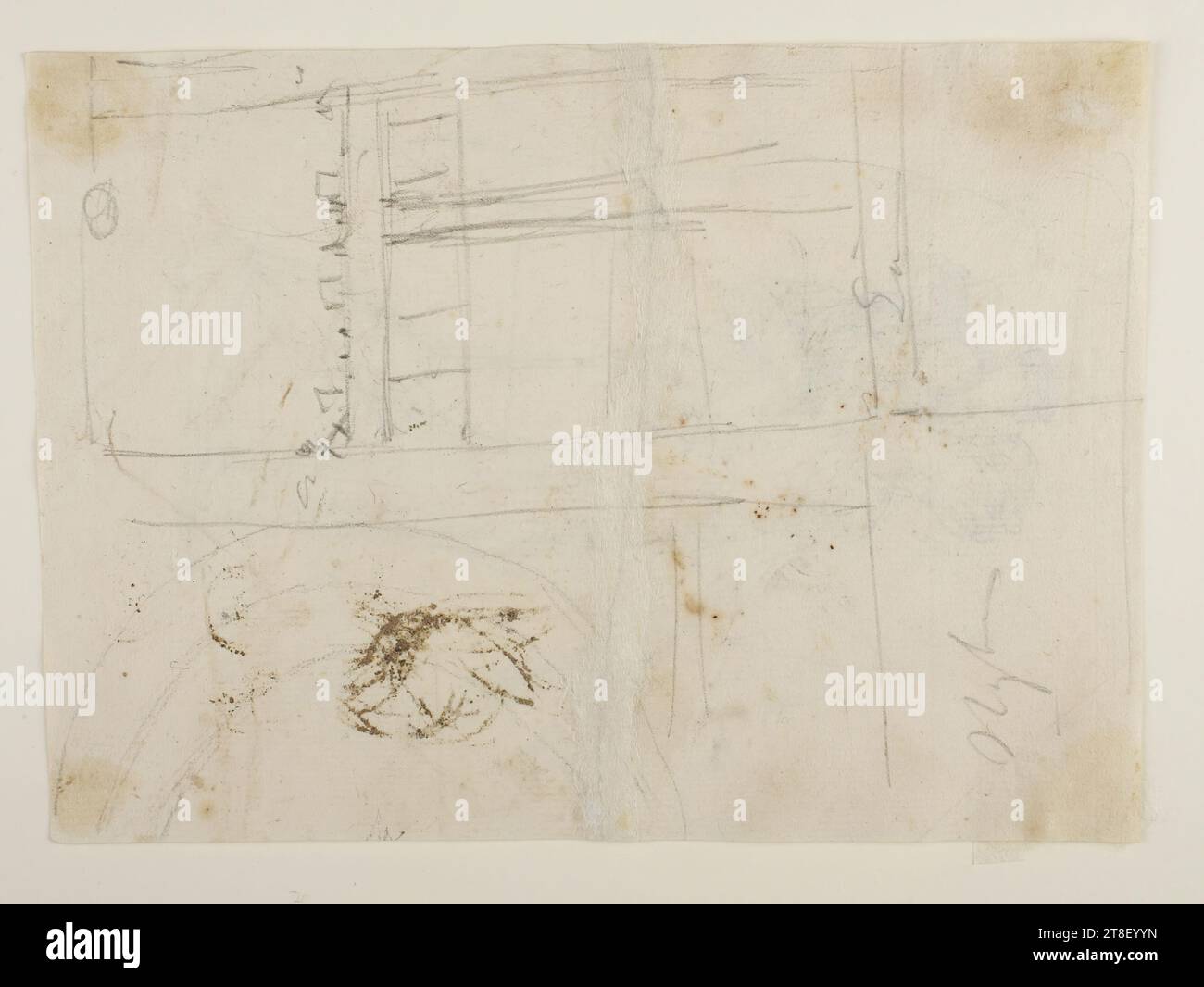 Line Drawing of a Wall Division (?), Bertel Thorvaldsen, 1770-1844 ...