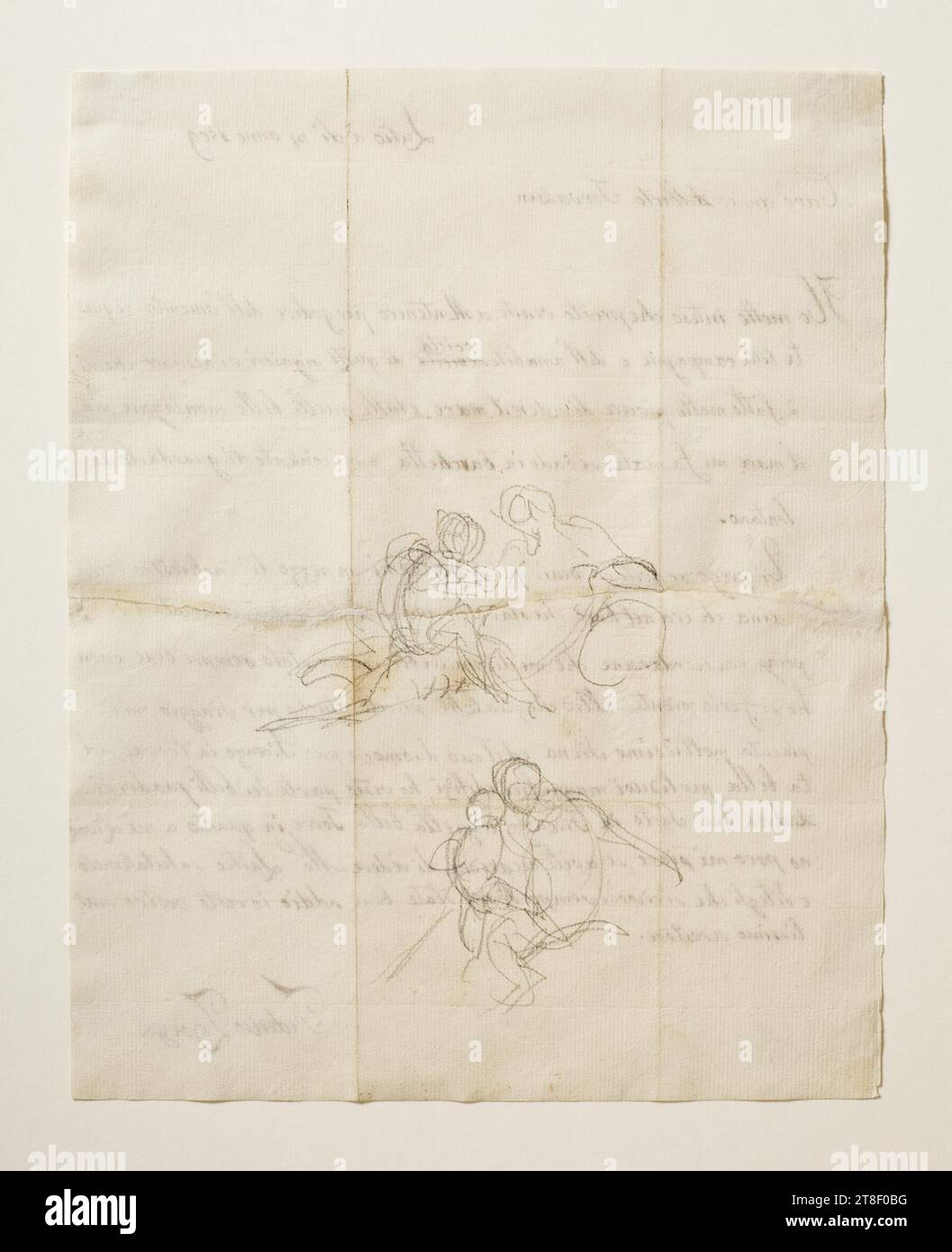 Bacchante with a Small Faun, Bertel Thorvaldsen, 1770-1844, Drawing ...