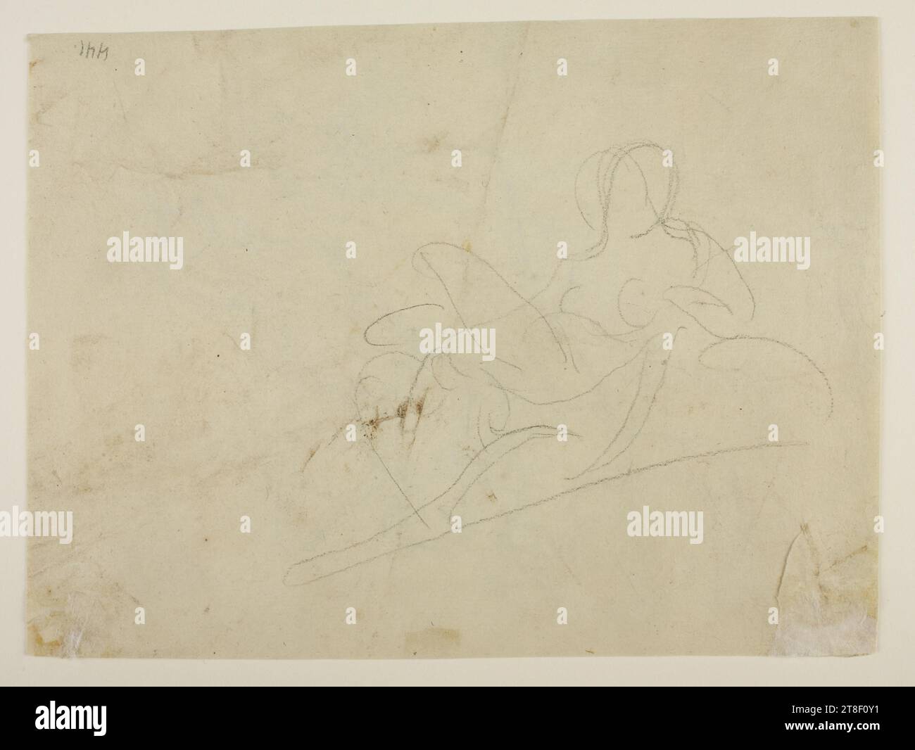 Leda and the Swan, Bertel Thorvaldsen, 1770-1844, Drawing, Paper, Color ...