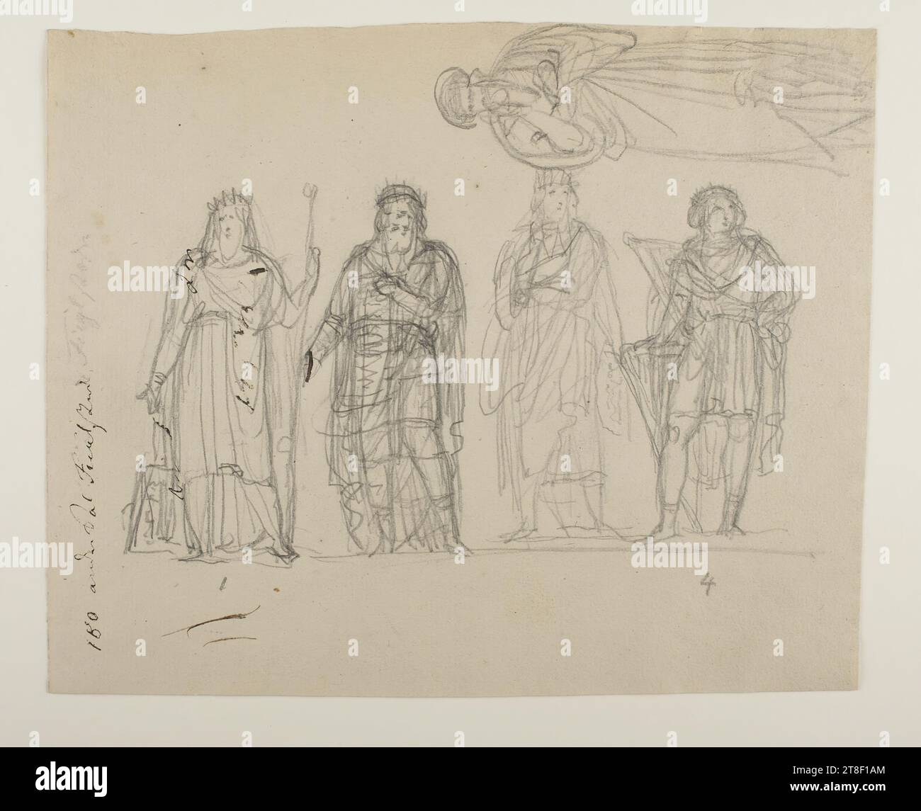 David and Solomon, Bertel Thorvaldsen, 1770-1844, Ca. 1842, Drawing ...