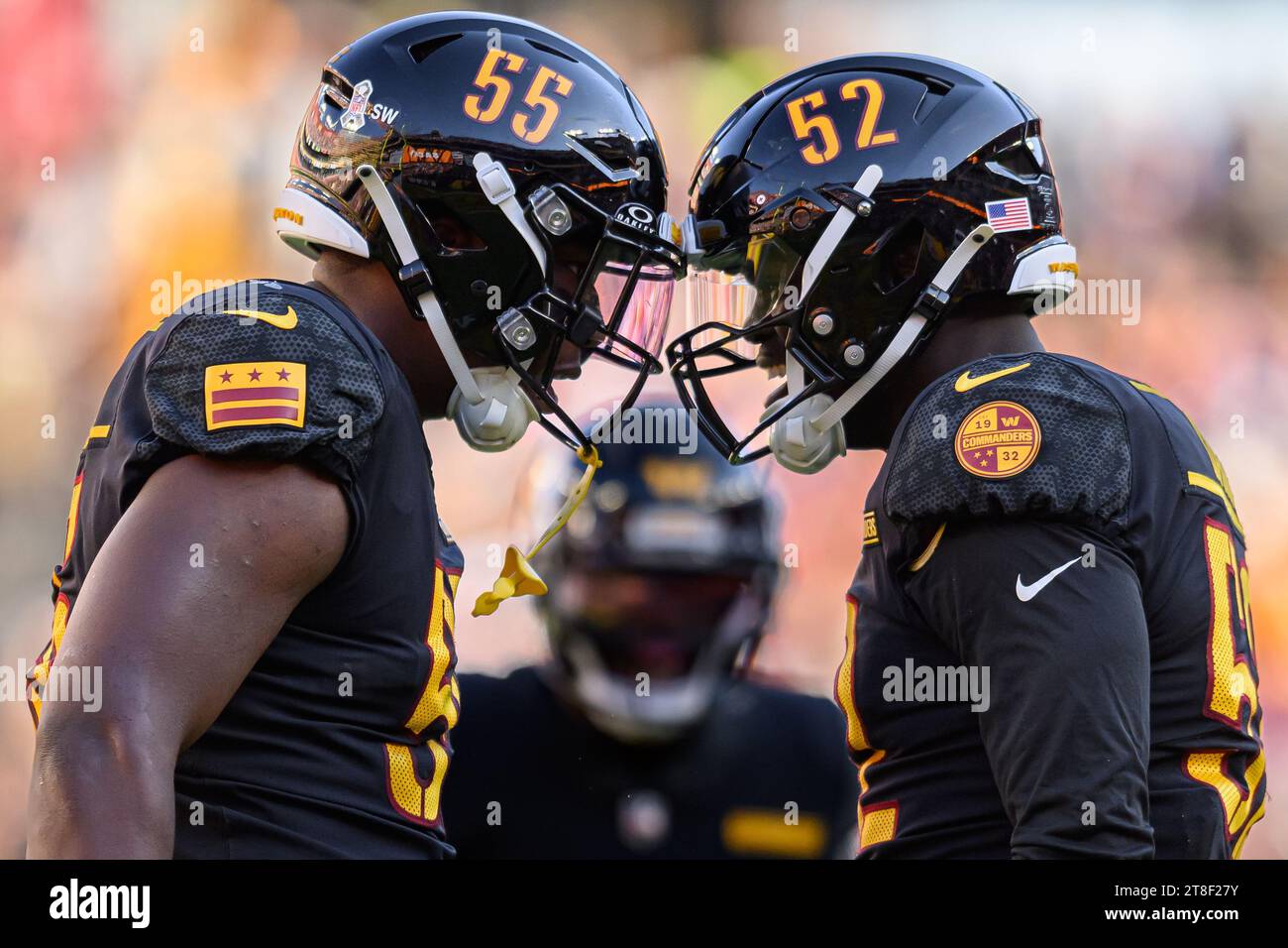 November 19th 2023: Washington Commanders defensive end KJ Henry (55 ...