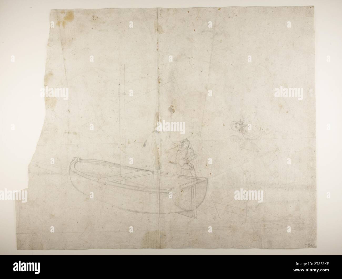 Charon's Boat, Bertel Thorvaldsen, 1770-1844, Ca. 1806, Drawing, Paper ...