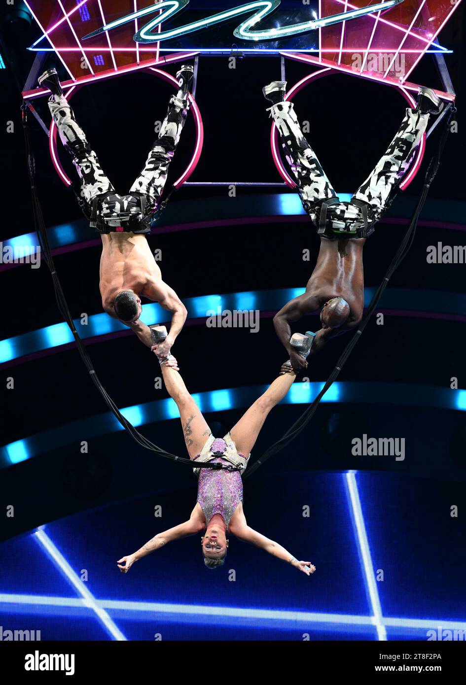 Pink performs during The Trust Fall Tour at The Amerant Bank Arena ...