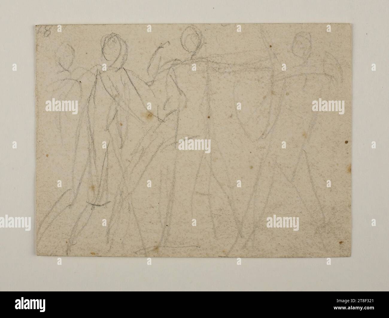 Ulysses in Combat (?), Bertel Thorvaldsen, 1770-1844, Drawing, Paper ...