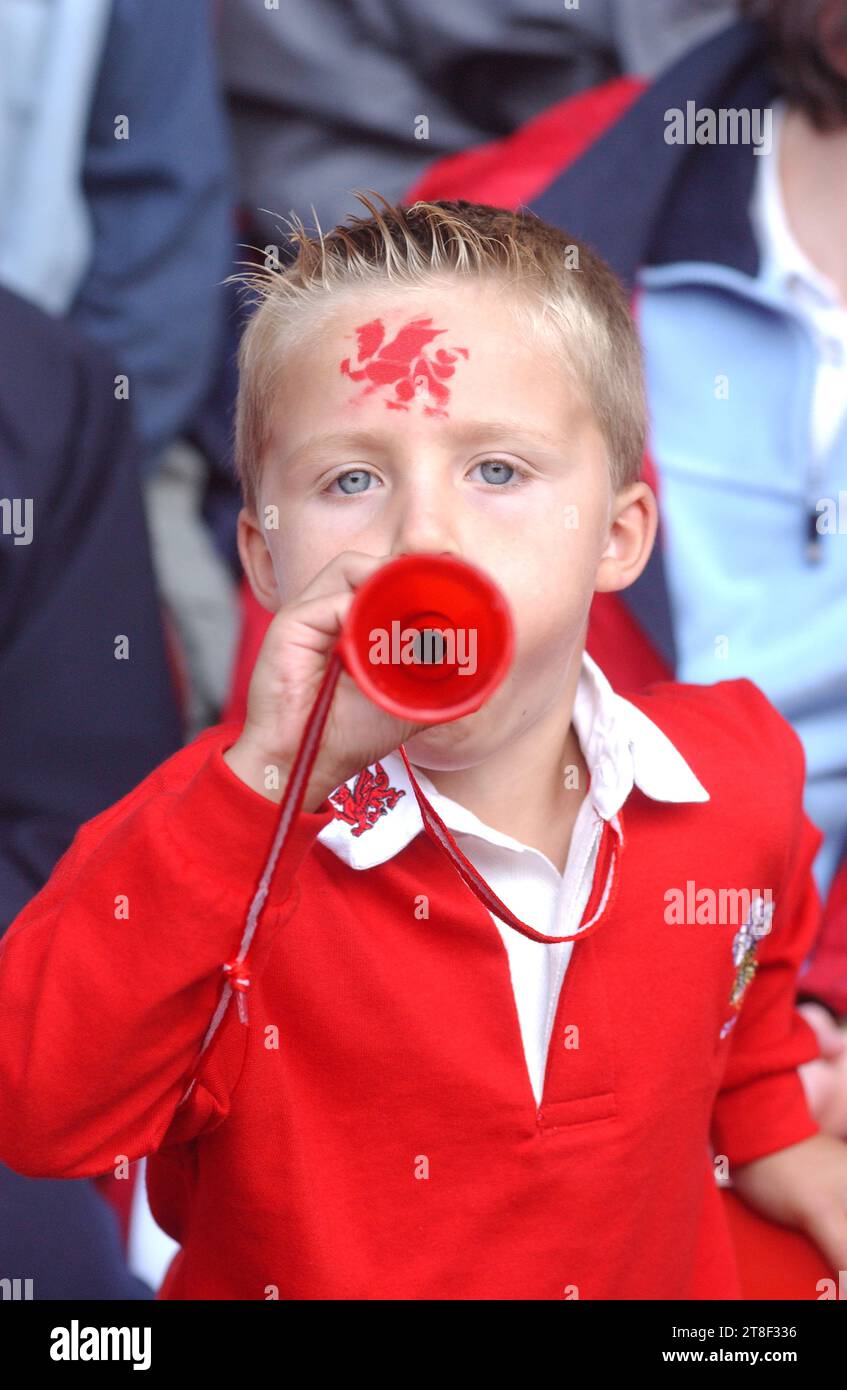 Cute young Welsh fans in the Millennium Stadium for the Six Nations ...
