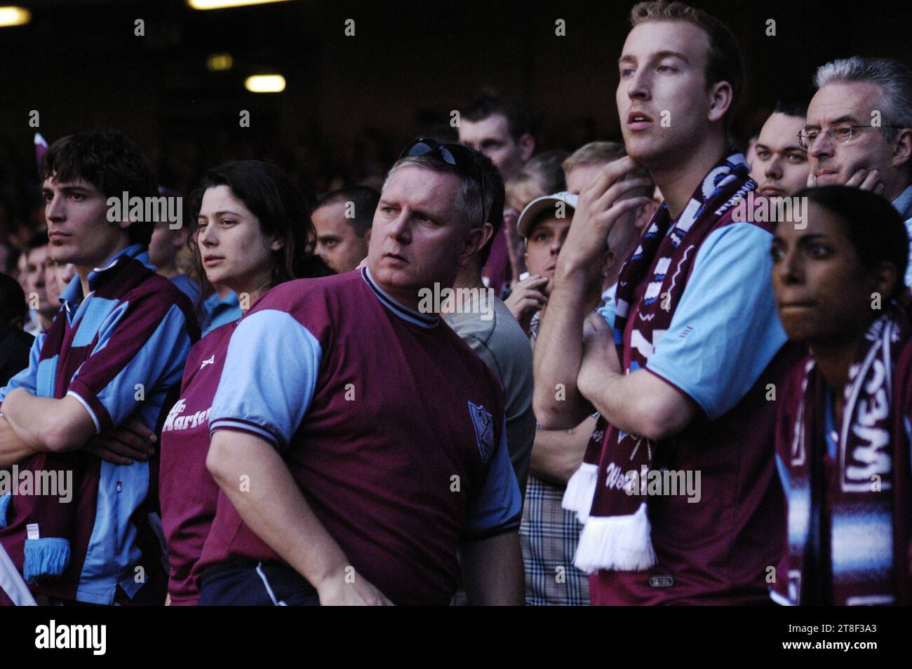 Sad West Ham supporters rue a devastating loss. The fans at the ...