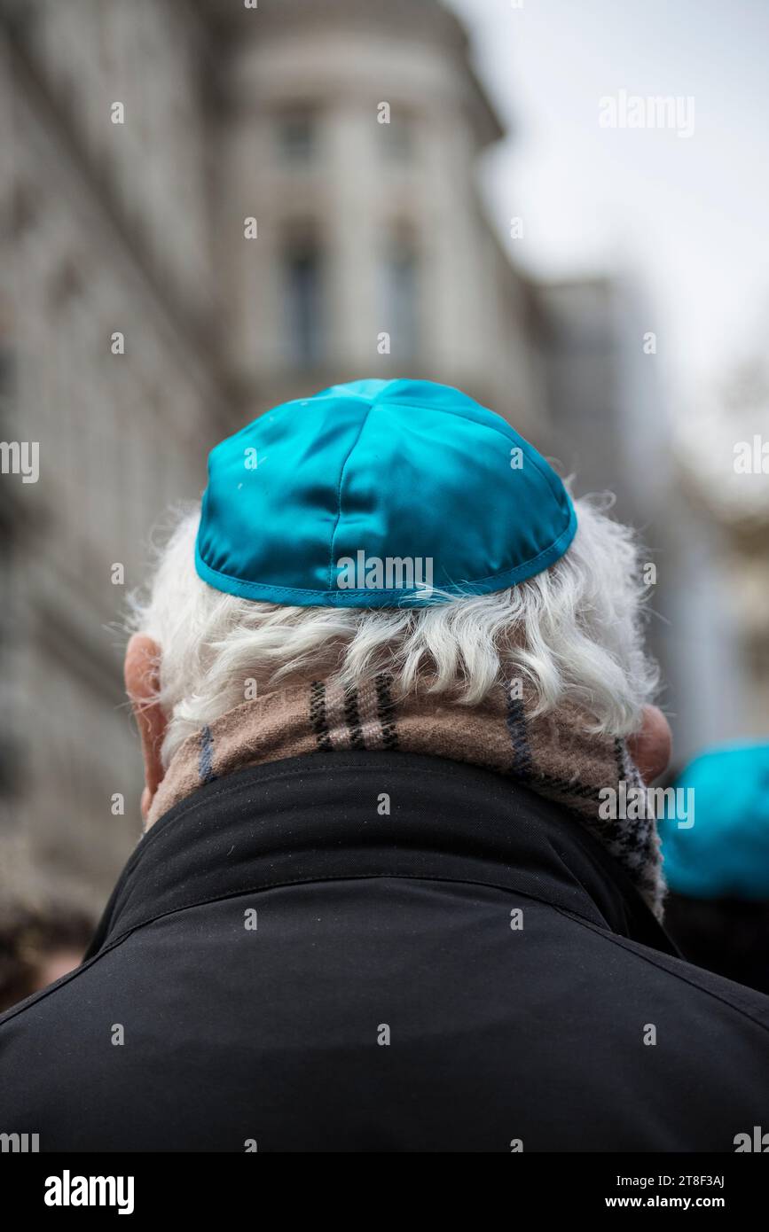 Jewish man at the AJEX Annual Parade & Ceremony at the Cenotaph ...