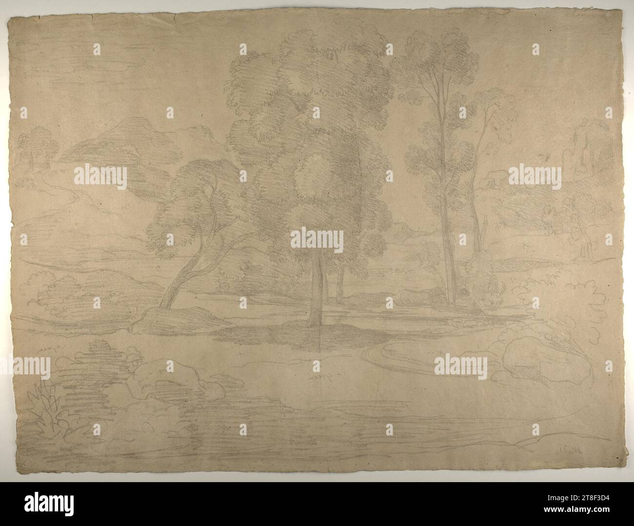 Italian Landscape, George Augustus Wallis, 1761-1847, Drawing, Paper ...