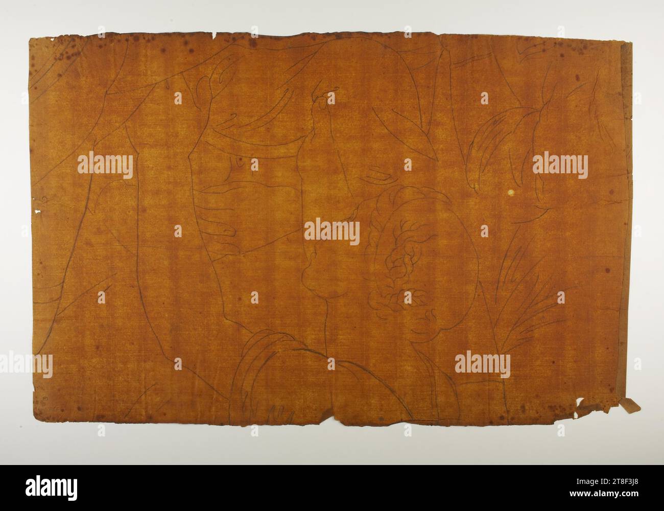 Kneeling Female Figure, from the Entombment, Drawing, Paper, Tracing ...