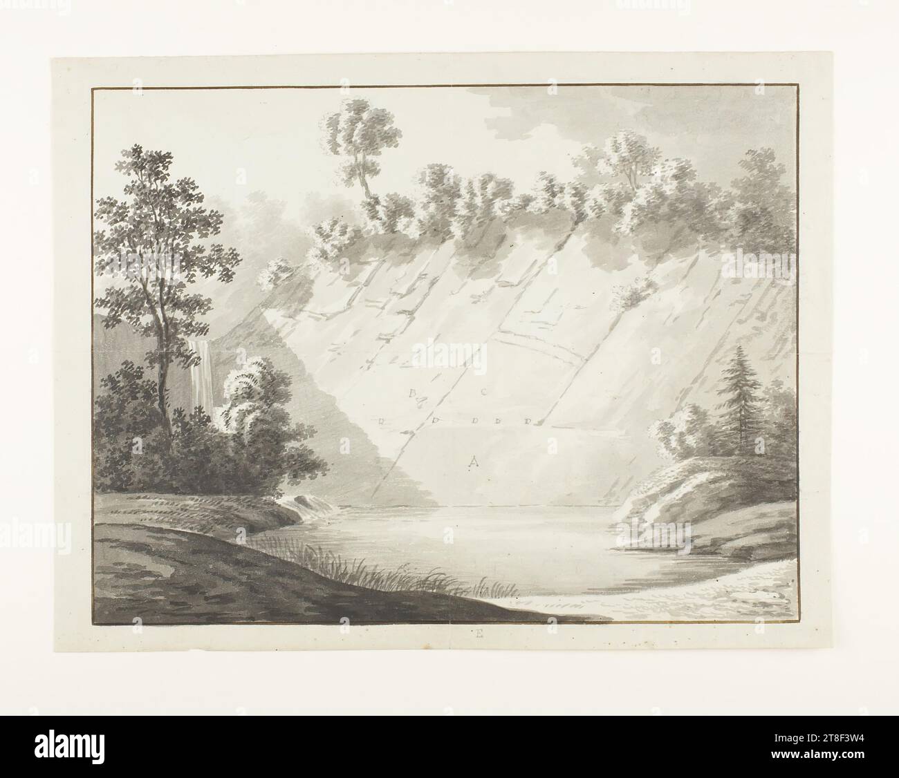 The garden at Lucerne, indication of placement of The Lucerne Lion ...