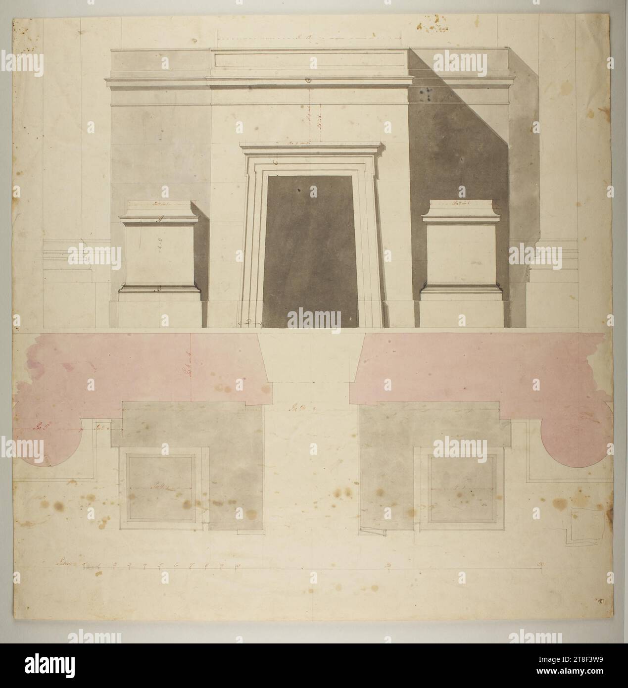 Proposal for Placement of the Monument to Pius 7., Ground Plan and ...