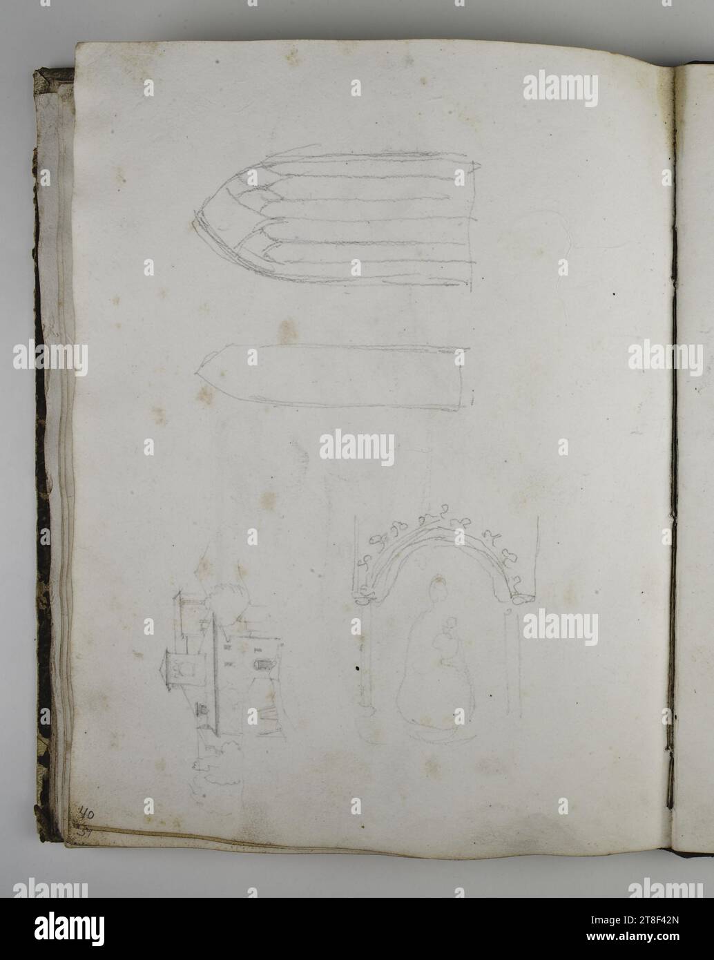 Buildings. Gothic Windows. Mary and Child in a Aedicula, Anton Dräger ...