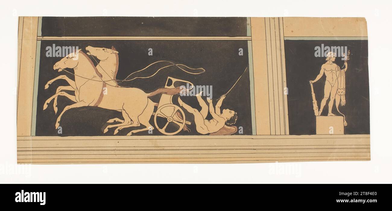 Cupid Falling off his Race Chariot. Hercules, Otto Schondel, Drawing ...