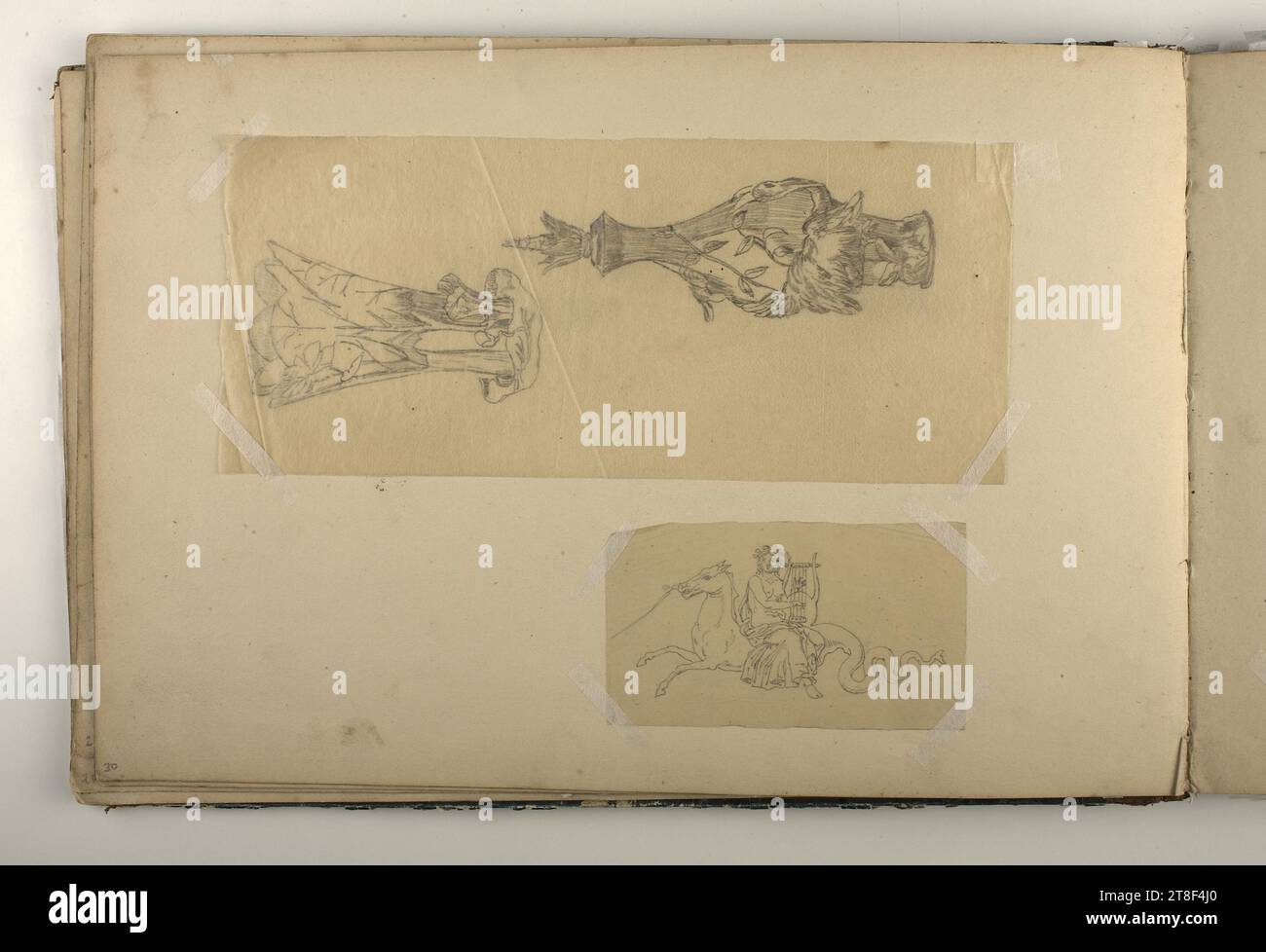 Lyre playing female figure seated hi-res stock photography and images ...