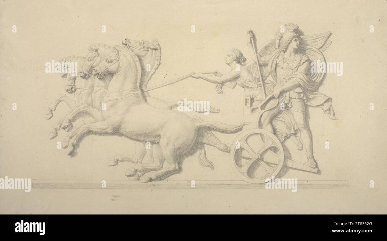 Alexander the Great in His Triumphal Chariot, 1822 - 1835, Drawing ...