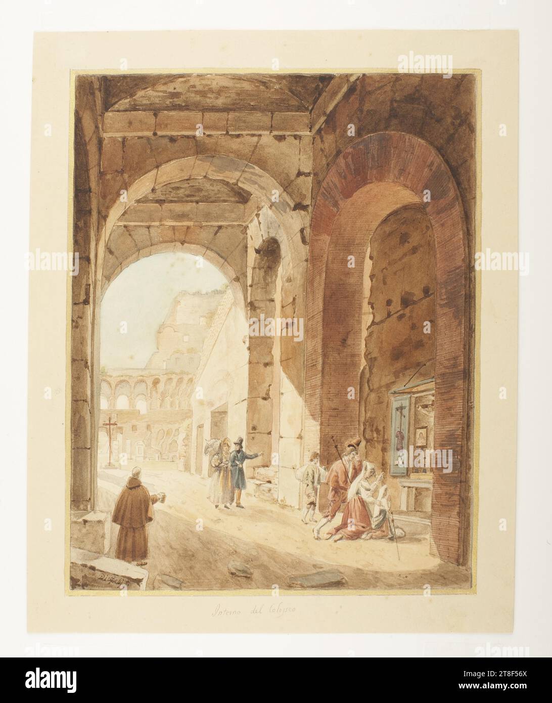The Colosseum in Rome, Francesco Diofebi, 1781-1851, Drawing ...
