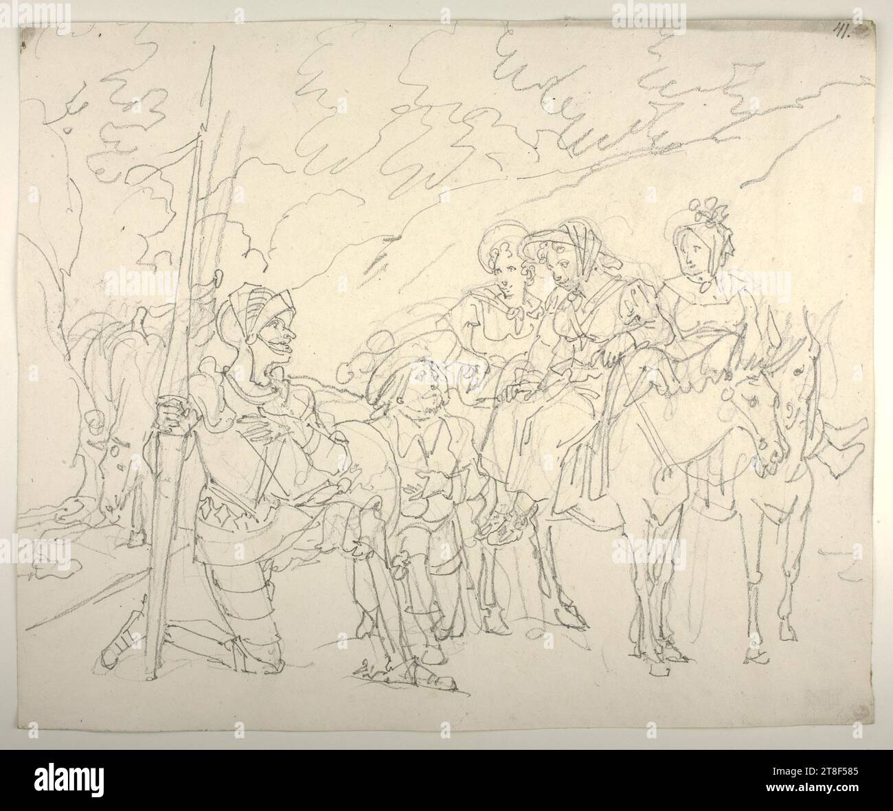 Sancho panza convinces don quixote hi-res stock photography and images ...
