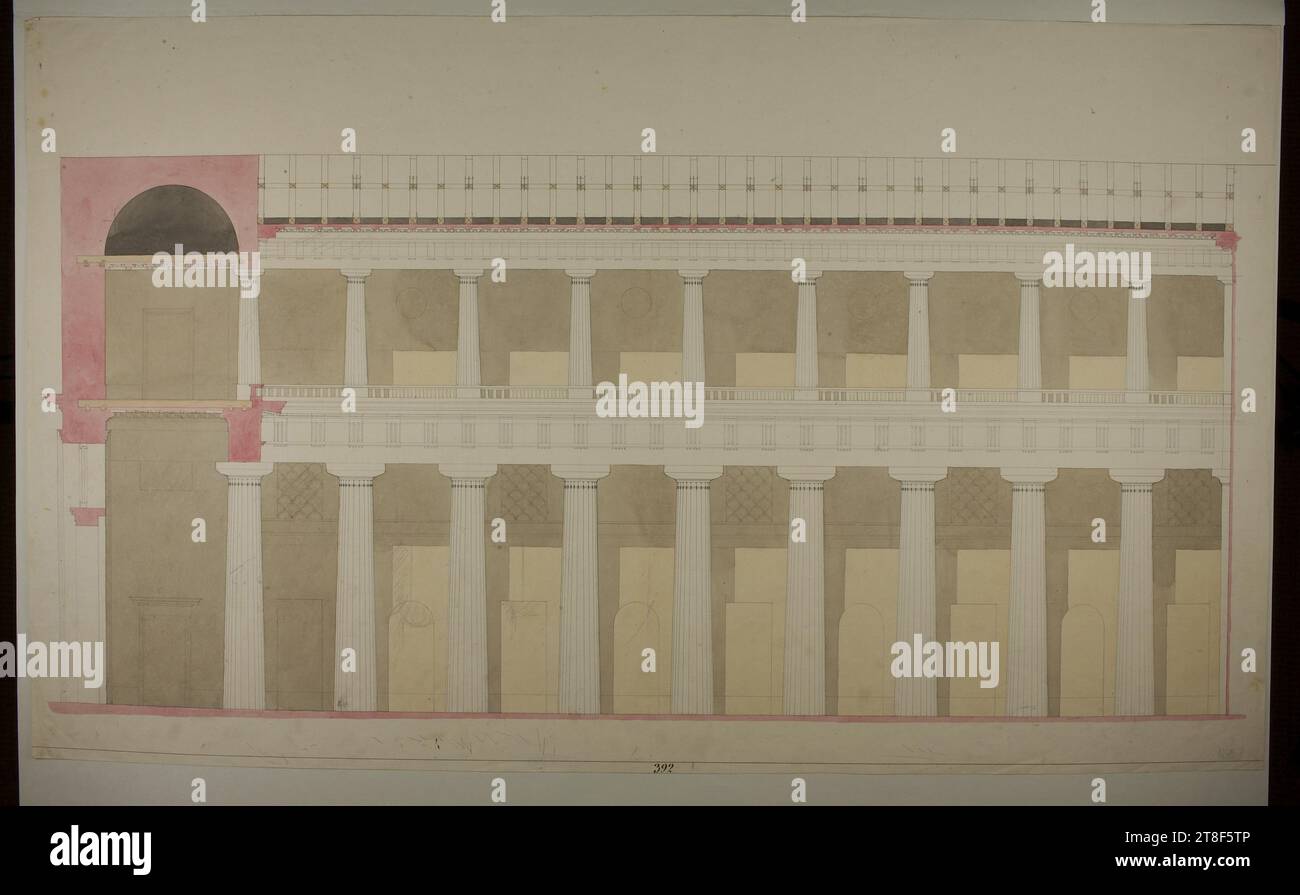 Church, Longitudinal Section, C.F.F. Stanley, 1769-1805, 1805, Drawing ...
